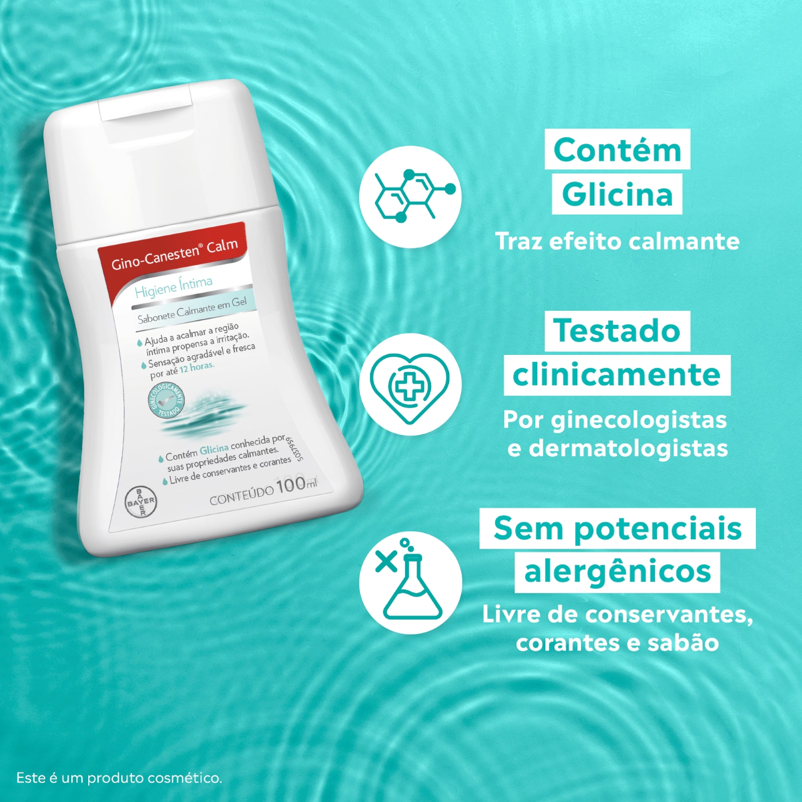 GINO CANESTEN CALM SABONETE INTIMO GEL COM GLICINA 100ML - BAYER | e-Cegemed - Seu pedido ...